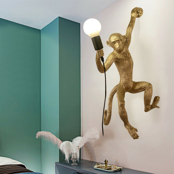 Trinx Sornson Creative Nordic Resin Monkey Wall Light & Reviews | Wayfair