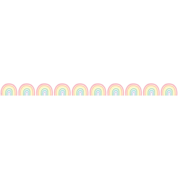 Teacher Created Resources Pastel Pop Rainbows Die-Cut Border Trim, 35 ...