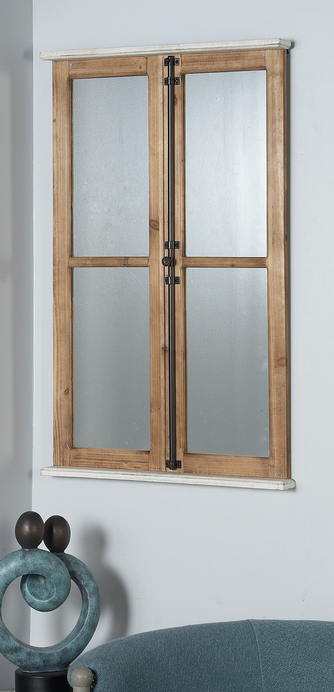 Gracie Oaks Osterley Rectangular Window Pane Cottage Accent Mirror ...