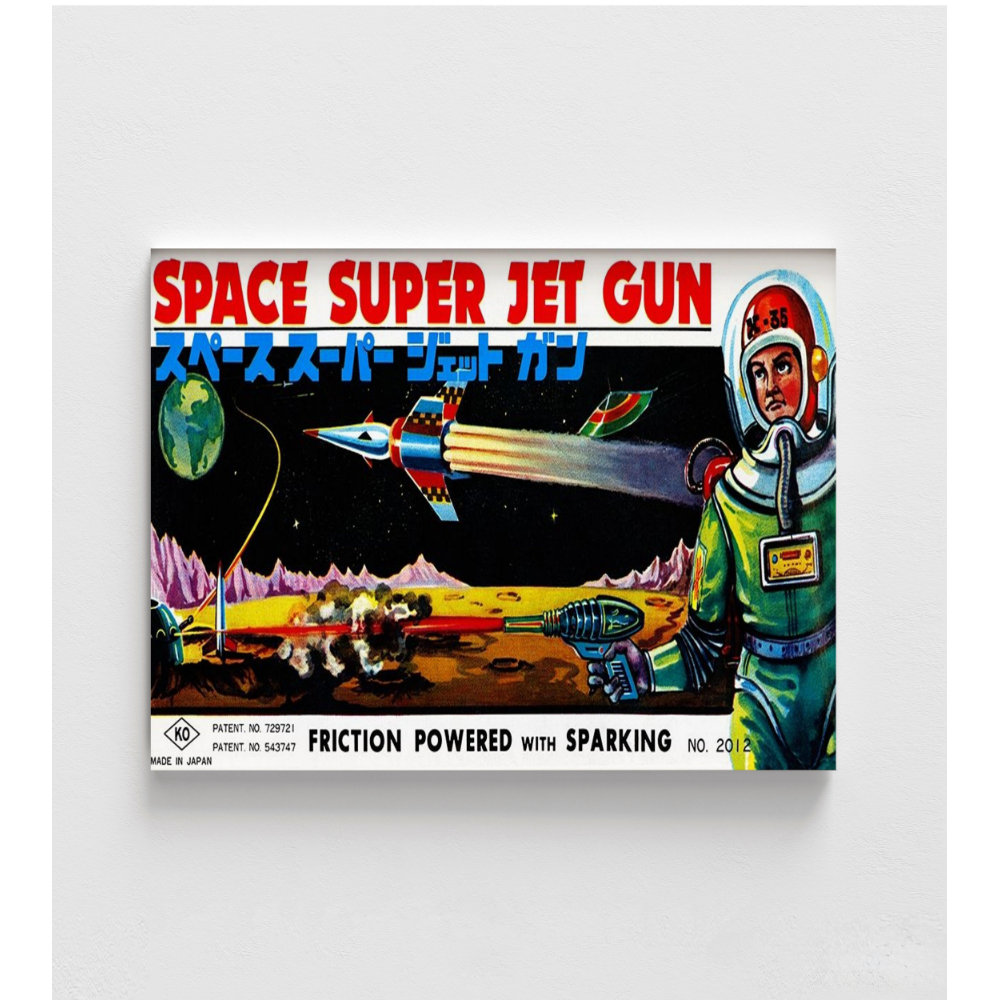 WeFrameArt Spaceship Astronaut Outter Space Retro Poster Teen Son ...
