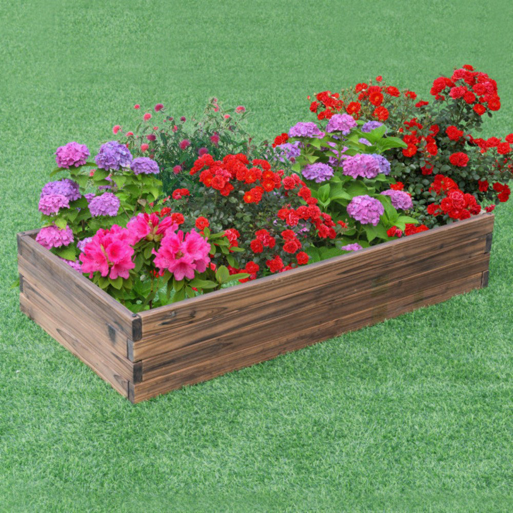 Ophelia & Co. Elevated Wooden Garden Planter Box Bed Kit | Wayfair
