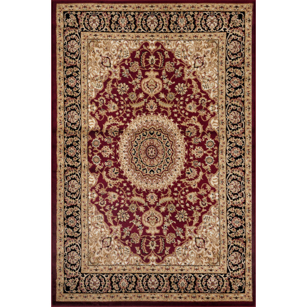 Andover Mills™ Shiflett Oriental Burgundy/Mustard/Black Area Rug ...