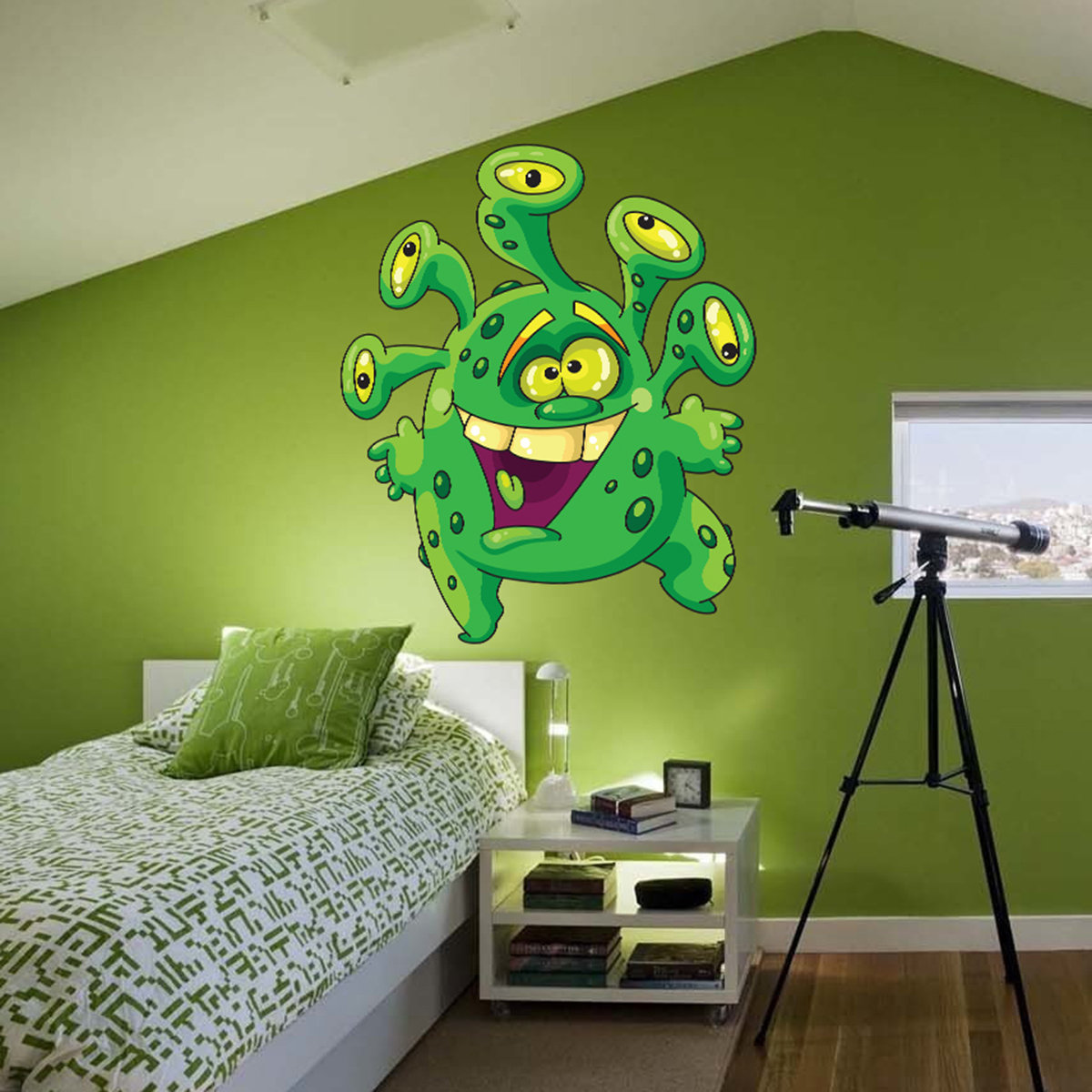 Trinx Cute Monster Wall Decal, Cute Little Monster Wall Sticker | Wayfair