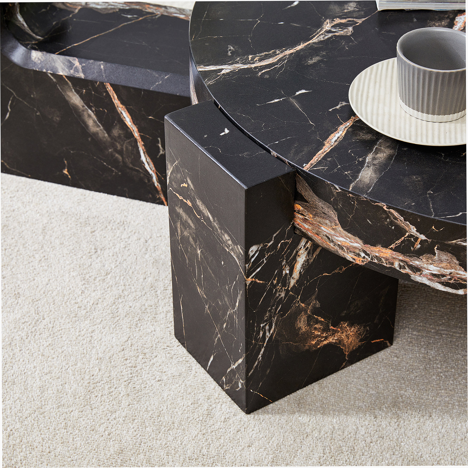 Ivy Bronx The detachable double-decker coffee table, the stylish design ...