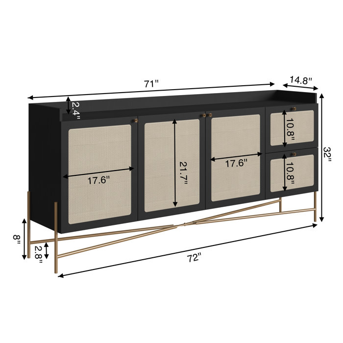 Mercer41 Talliah 72;72'' Sideboard | Wayfair