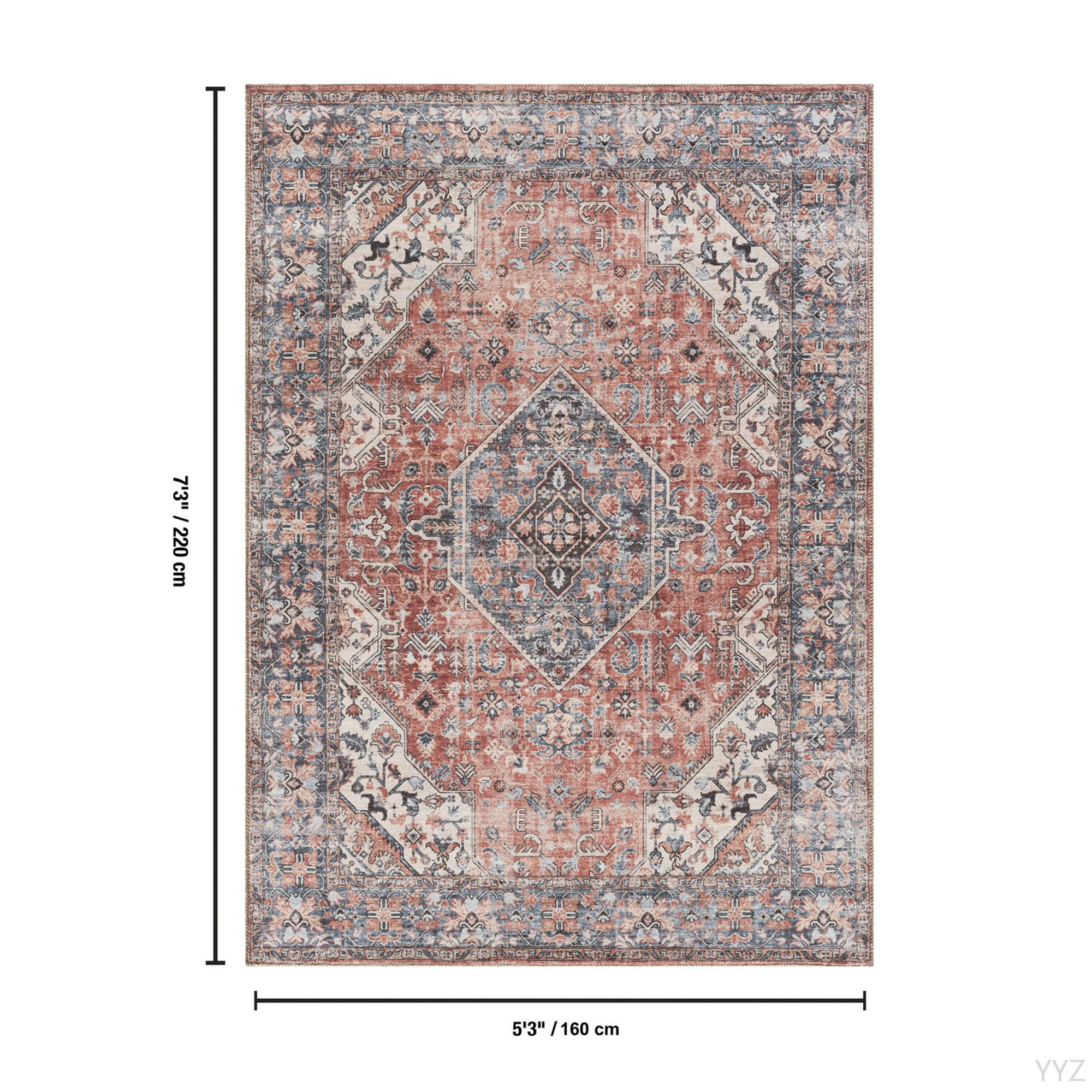 Bungalow Rose Majestic GC_RYL1009 Rose 5 Ft. 3 In. X 7 Ft. 3 In. Area ...
