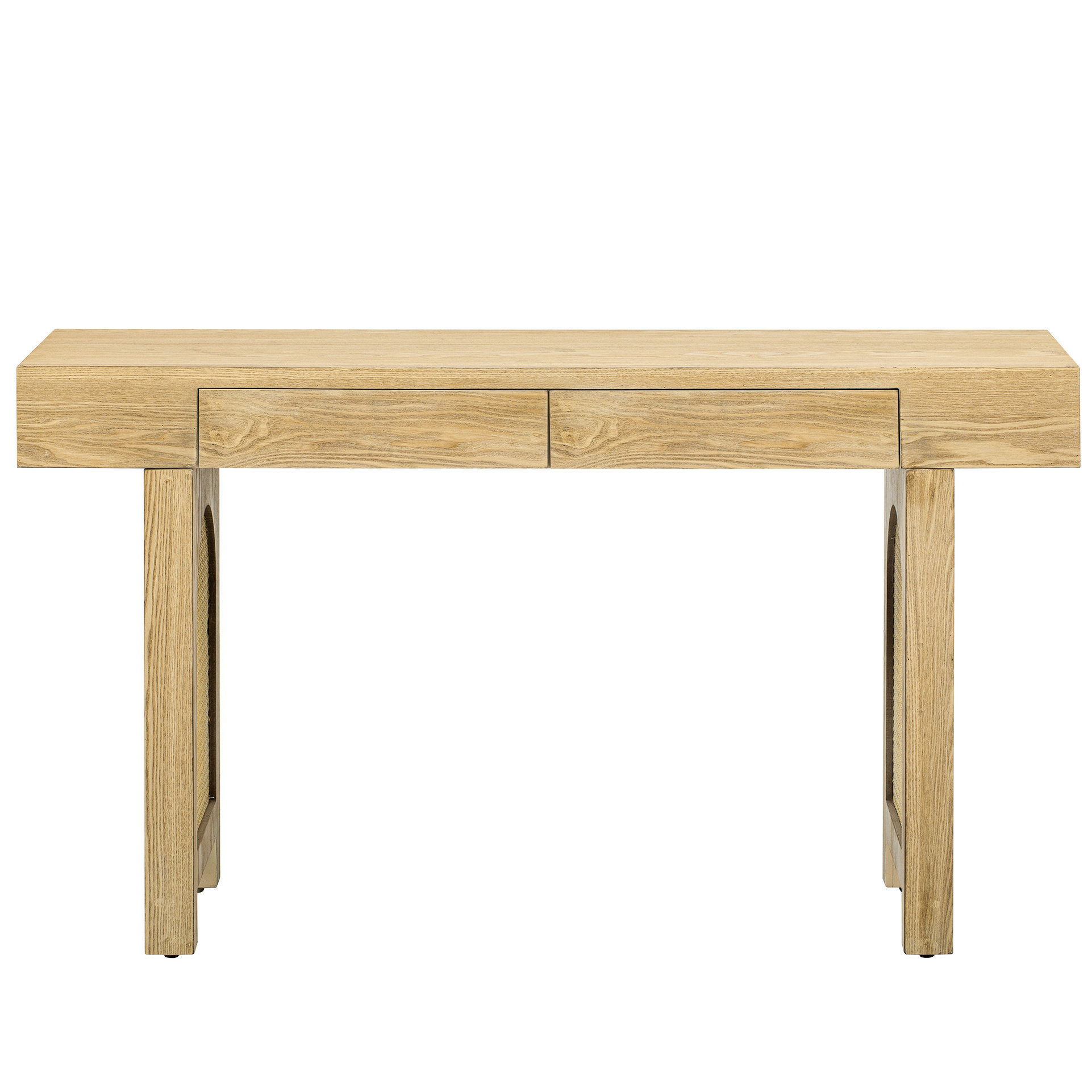 Ophelia & Co. Console Table With Panels, Natural Wood Finish And ...