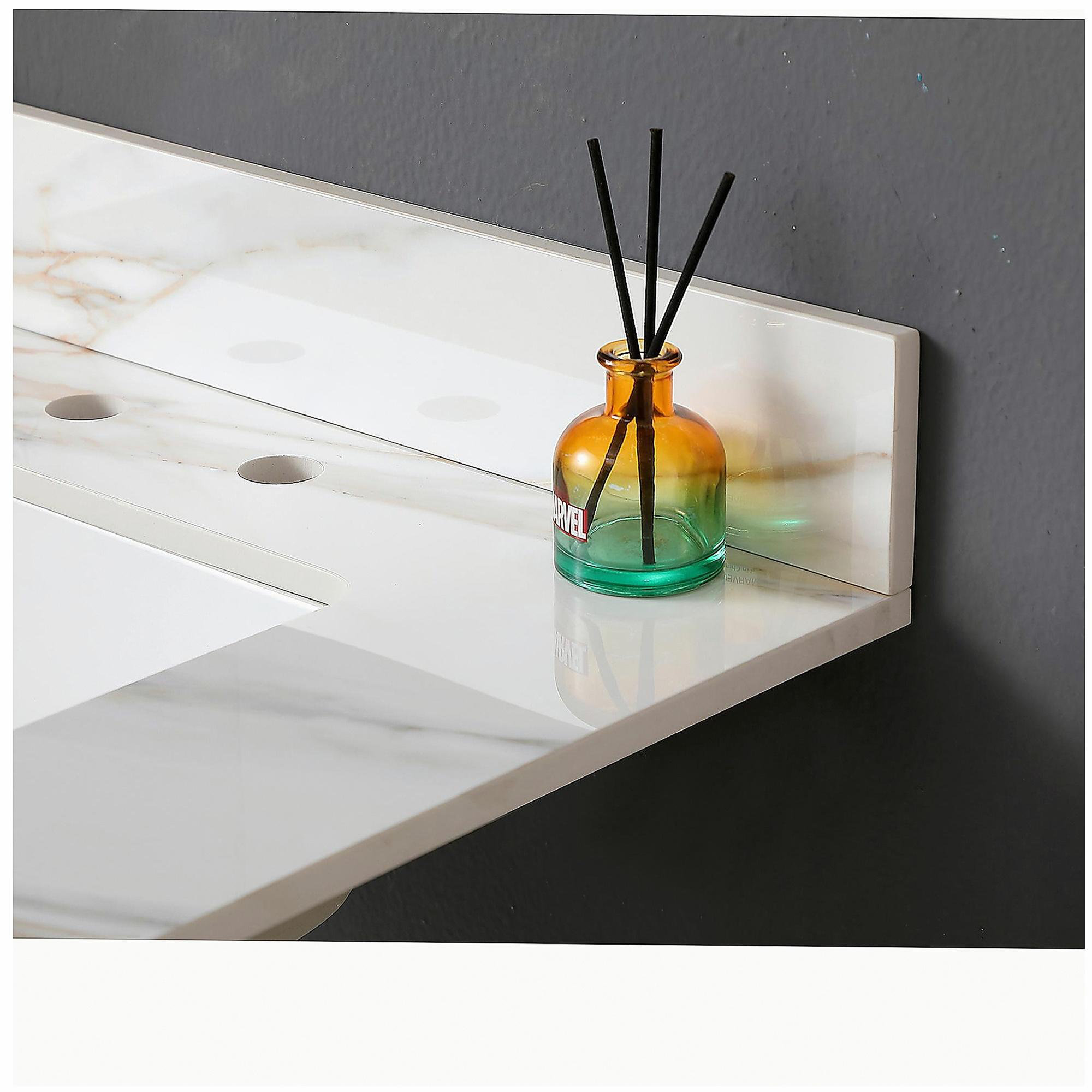 WANGSHIMAOYI 31-inch Marble Top, with Undermount Rectangular Island and ...