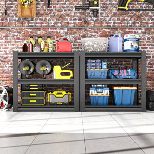 Rebrilliant Paraic 34'' W Steel Height -Adjustable Shelving Unit Fish ...