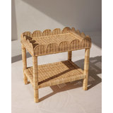 Zaara's Market Scallop Rattan Side Table | Wayfair