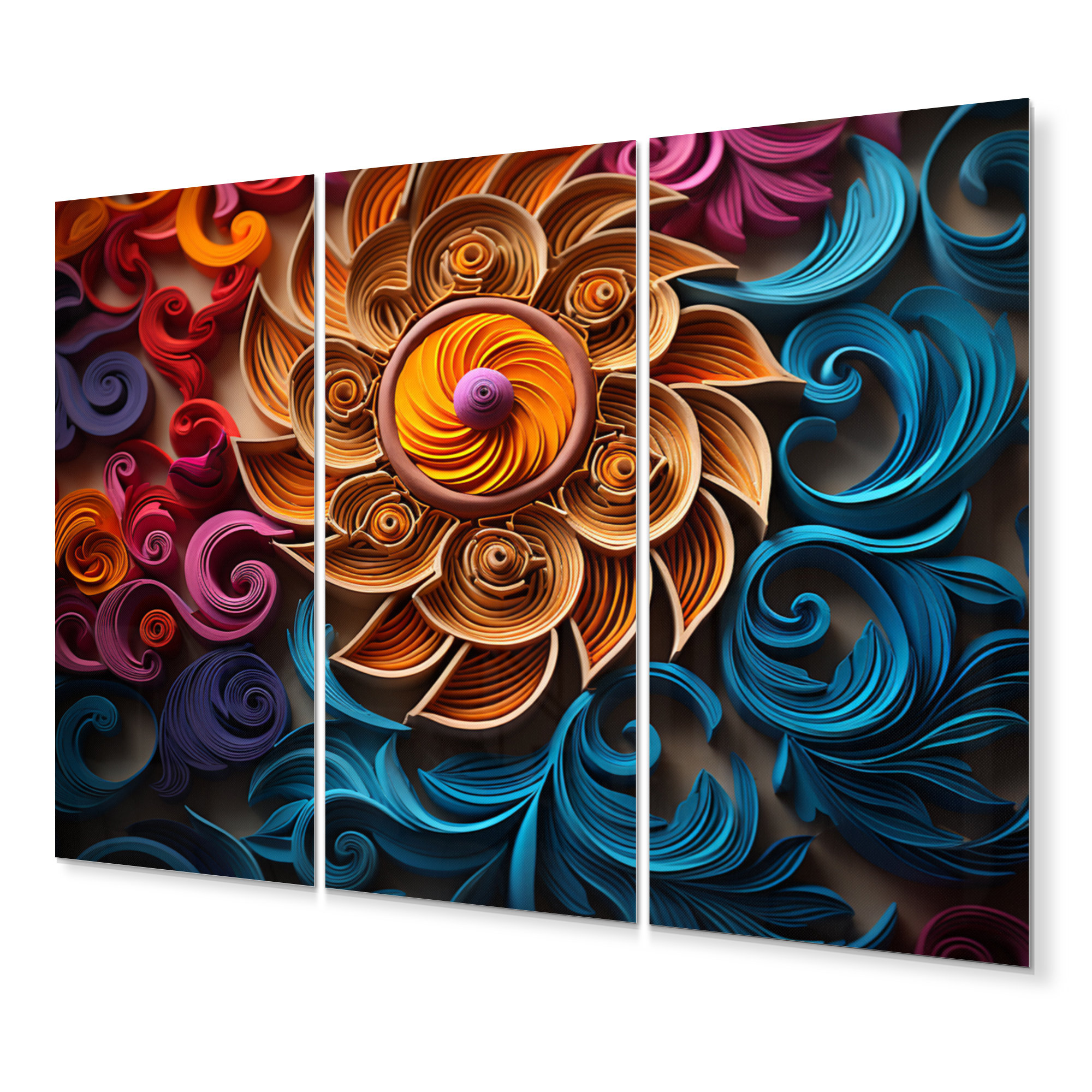 Red Barrel Studio Colorful Indian Art Mystic Rangoli II - Indian Metal ...