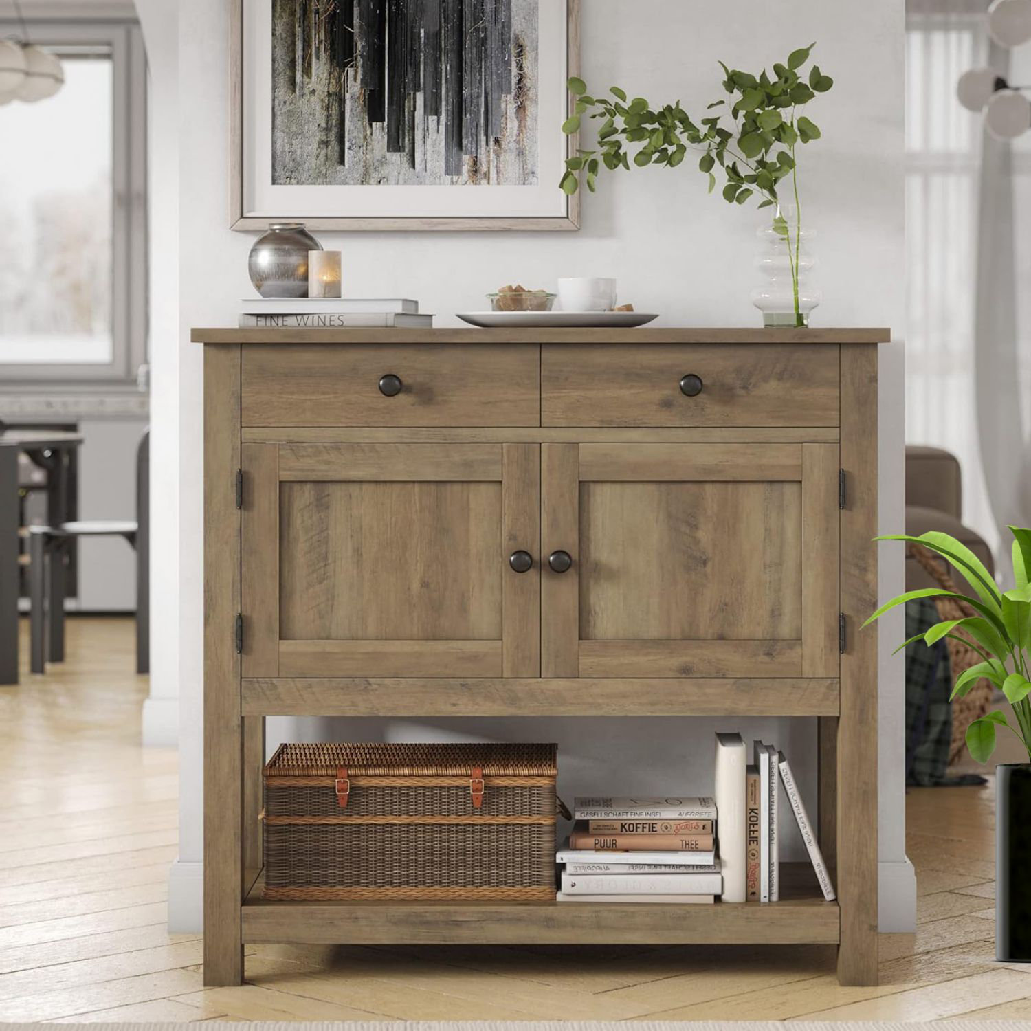 Rosalind Wheeler Console avec 2 portes et 2 tiroirs - Wayfair Canada