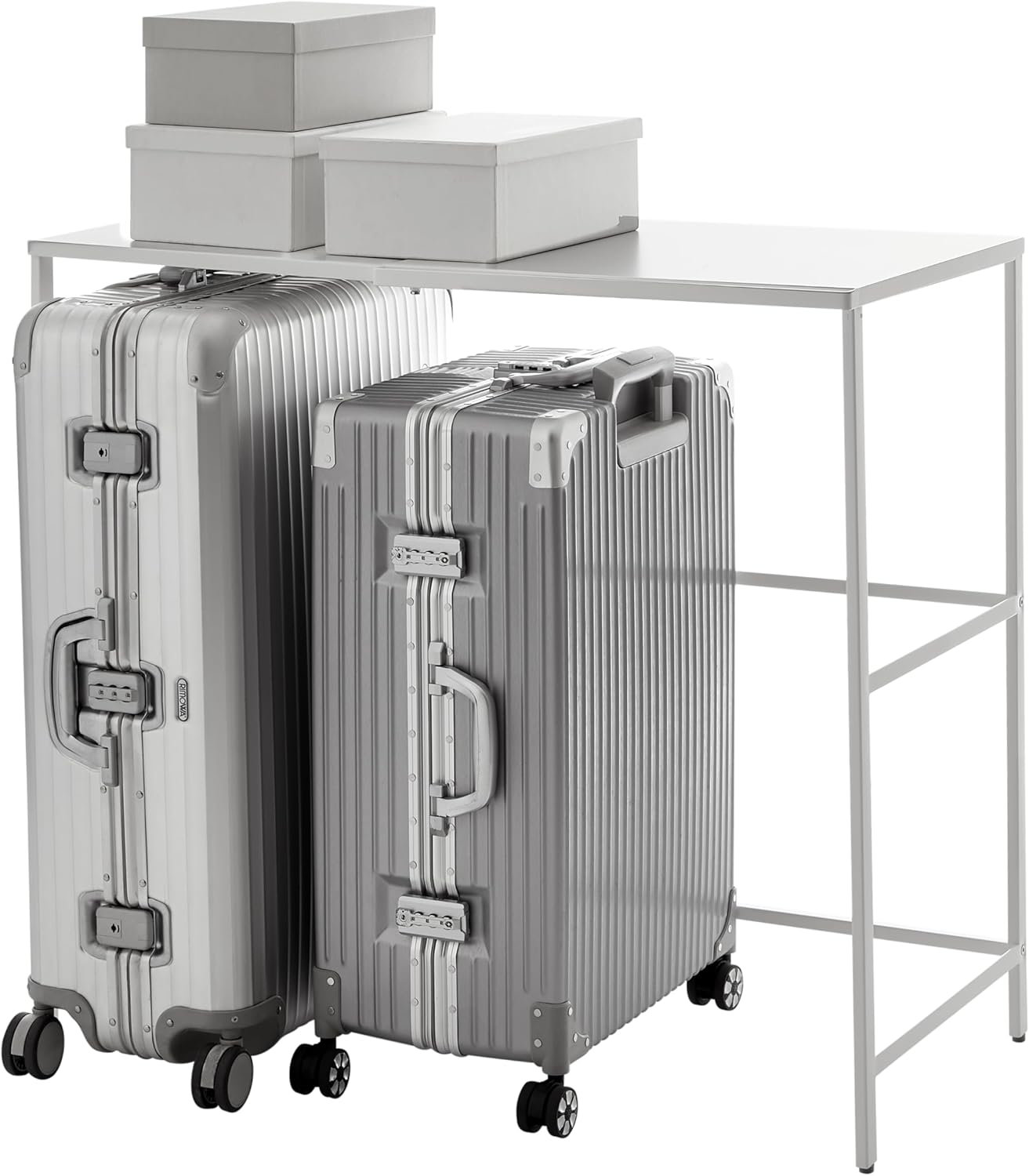 MEBROT Expandable Over Suitcase Shelf, Closet Luggage Organization ...