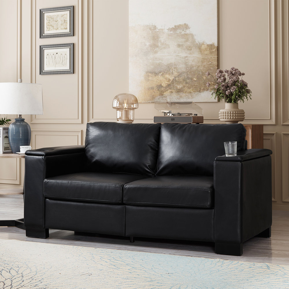 Bluesofa Modern Straight Line Sofa with Sturdy Wood Frame, Removable ...