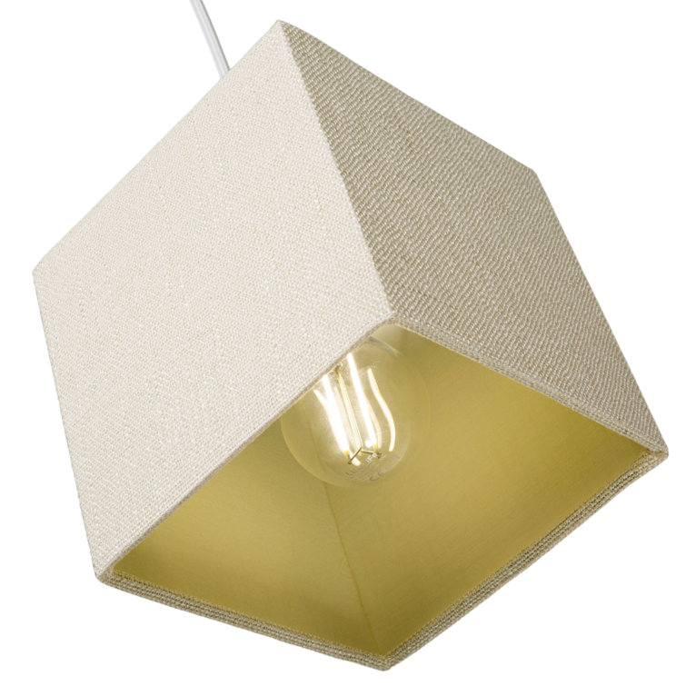 Ebern Designs 16cm H Linen Square Lamp Shade ( Screw On ) | Wayfair.co.uk