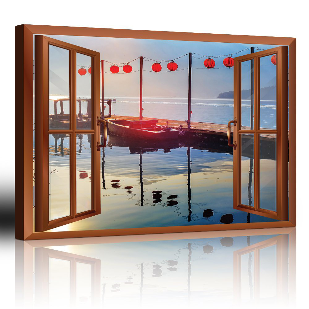 IDEA4WALL Christmas Holiday Celebration " Modern Copper Window Looking ...