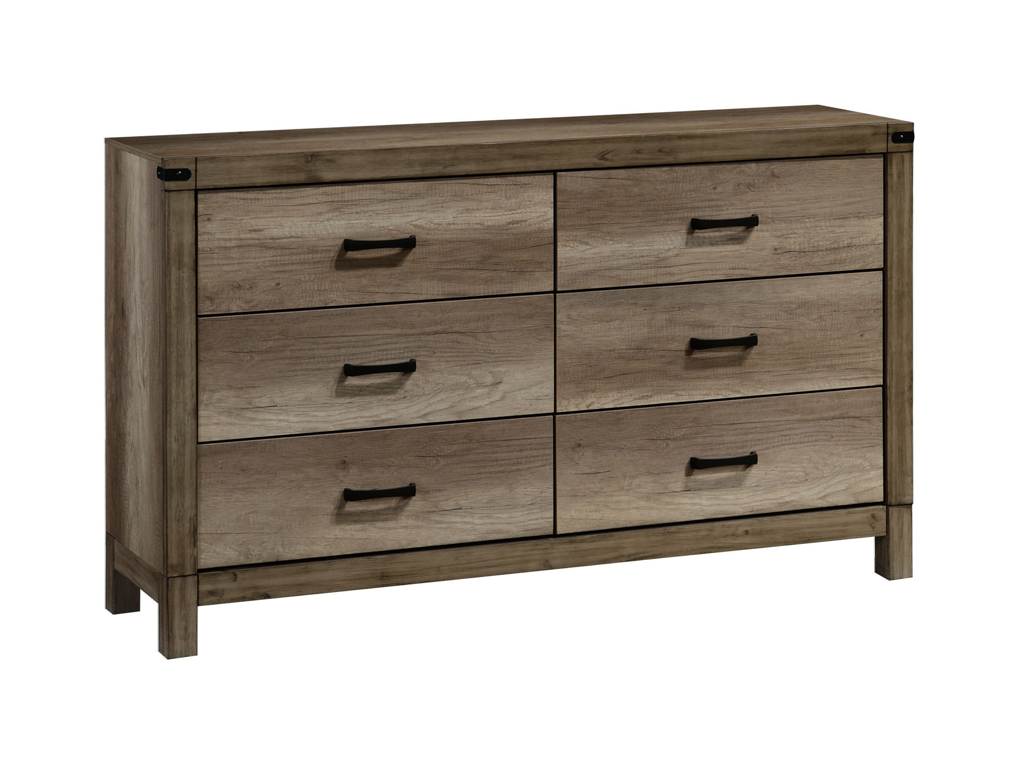 George Oliver 1Pc Contemporary Six Drawer Dresser Bedroom Solid Wood ...