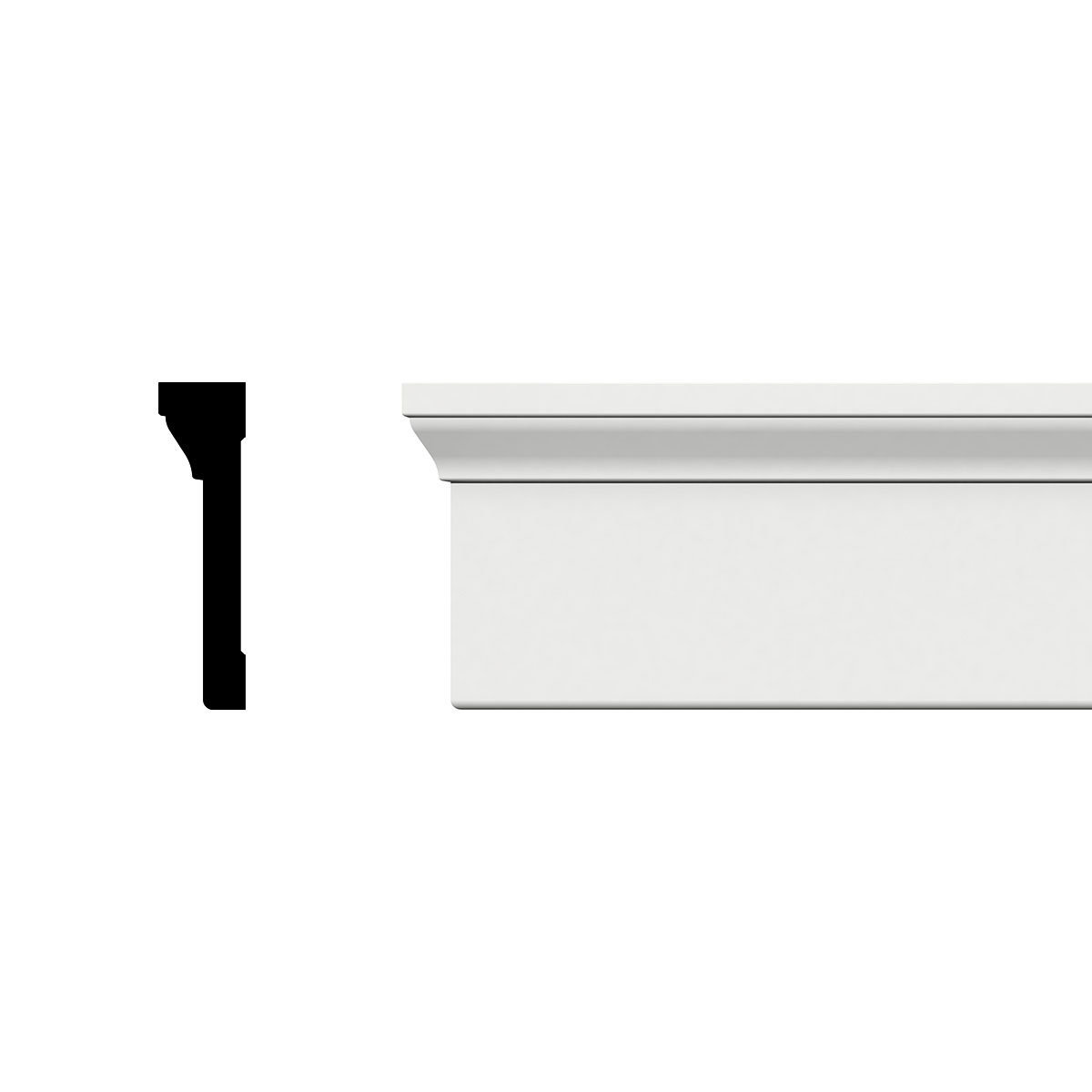 Ekena Millwork PVC Back Band Casing 4 1/2"H x 96"W x 1 1/4"D Moulding ...