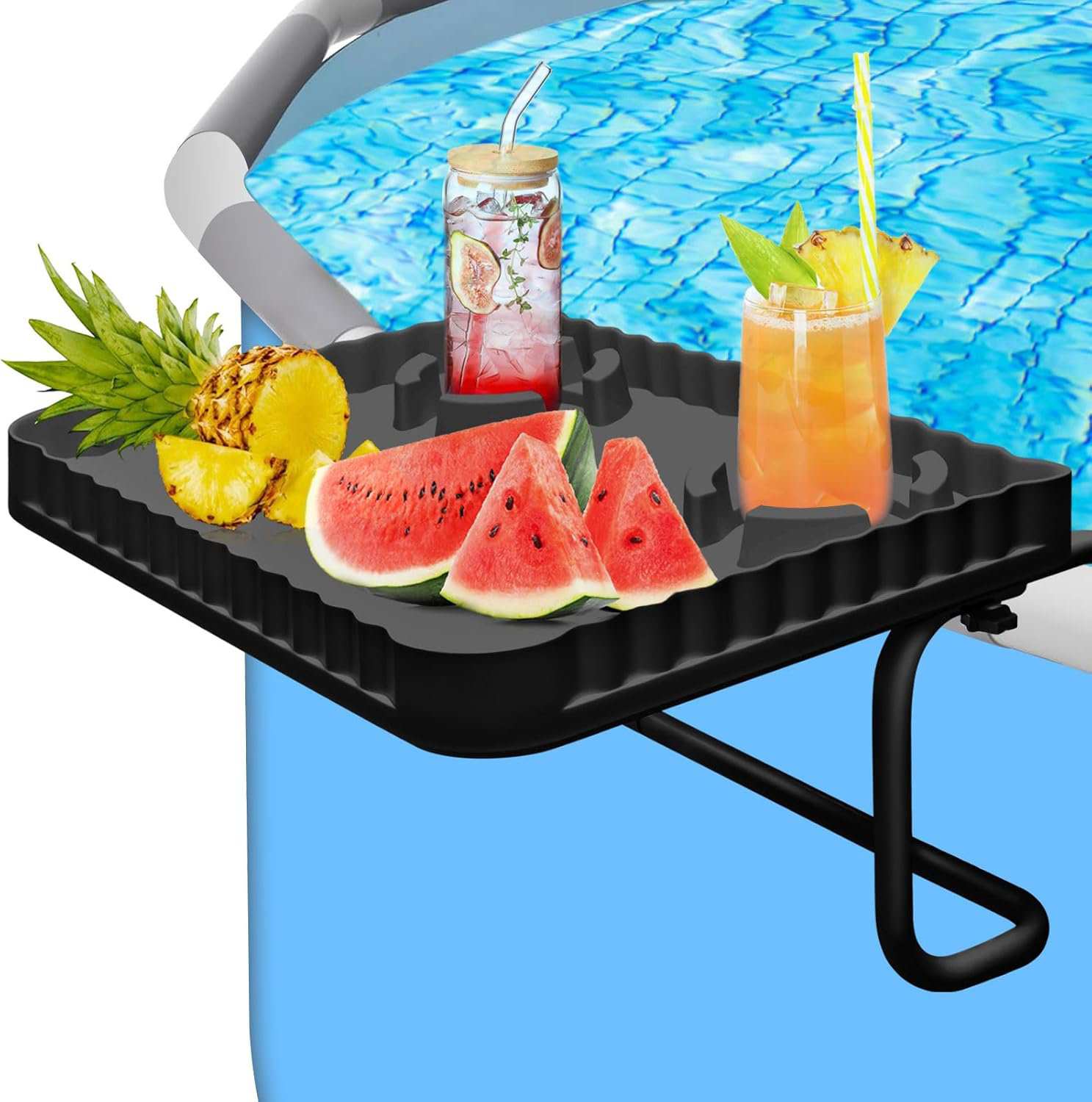 Elaine Mercure Pool Bar, Above Ground Pool Bar With 2 Drink Cup Holders ...