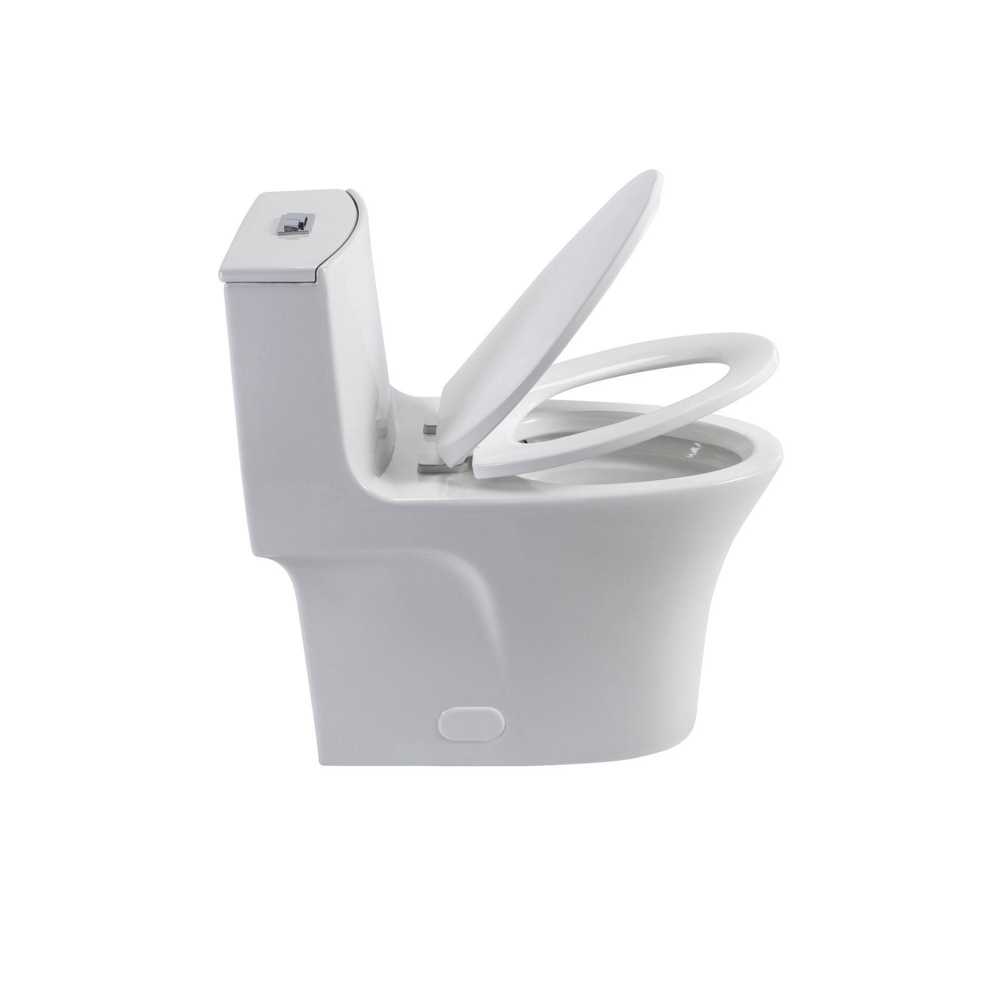 TONWIN Dual Flush One Piece Toilet Tank Top Push Button S-trap Bright ...