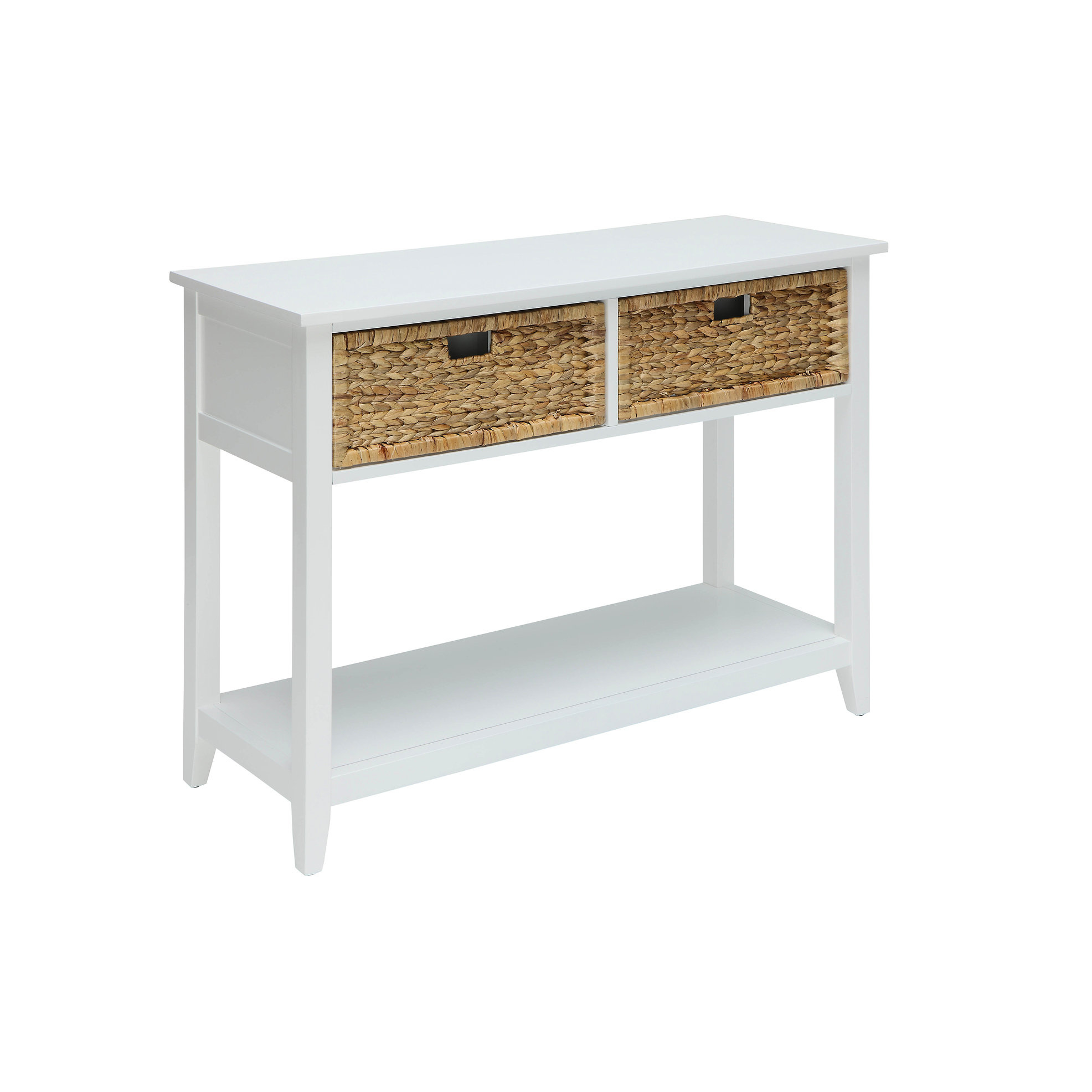 Dovecove Teal Console Table With Rectangular Shape, 2 Drawers And ...
