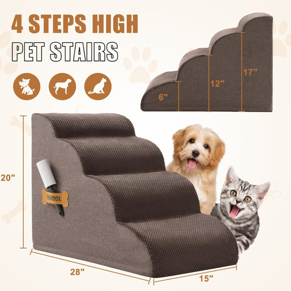 Tucker Murphy Pet™ Dog Stairs, Dog Steps Ramp For High Bed And Couch ...