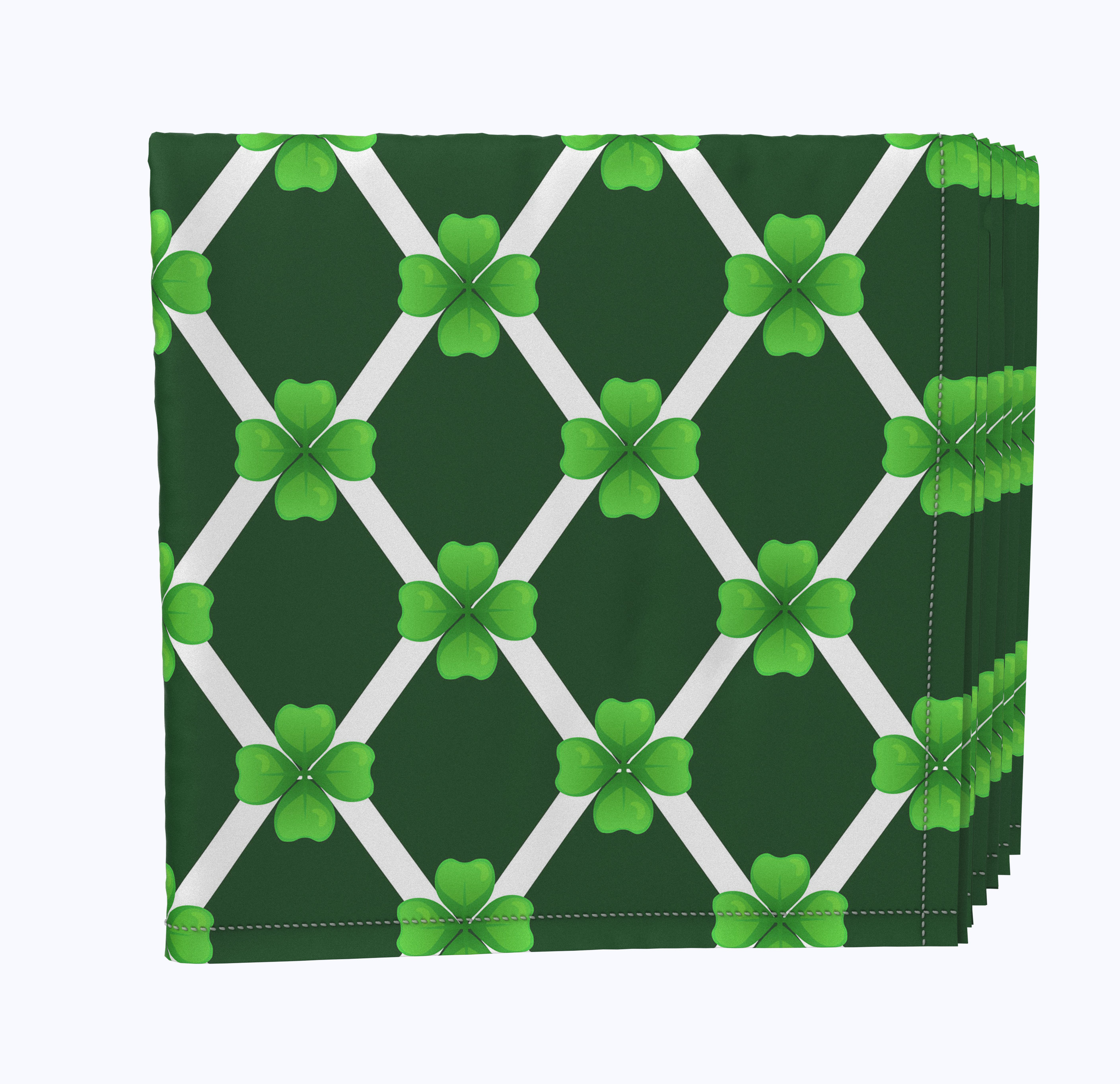 The Holiday Aisle® Classic Paddy Rhombus 12 Piece Napkin Set | Wayfair