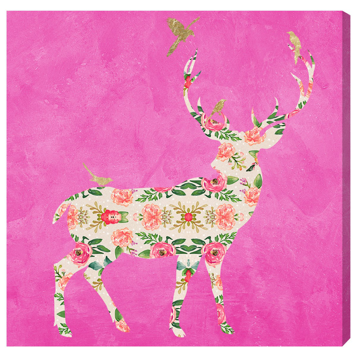 Oliver Gal Preppy Stag - Graphic Art on Canvas | Wayfair