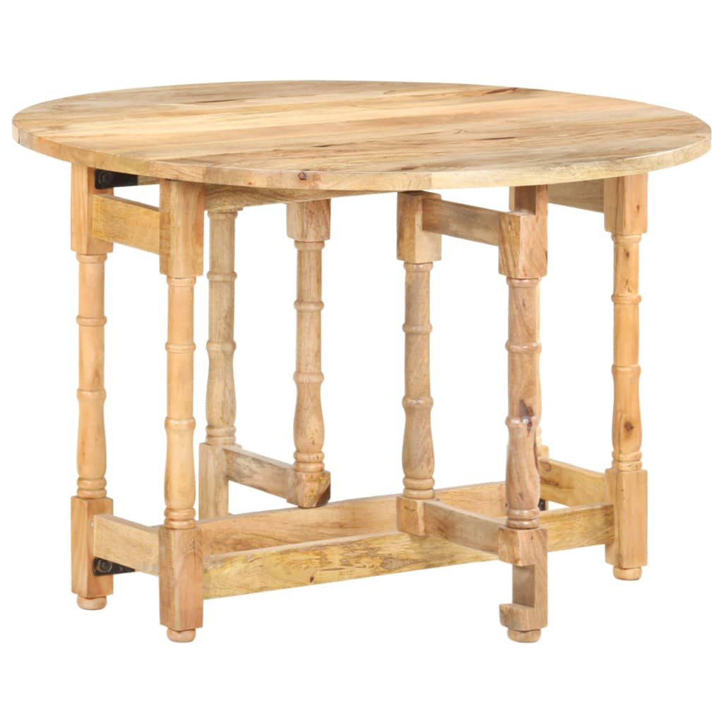 VidaXL Cummins 110 Cm Mango Solid Wood Pedestal Dining Table - Wayfair ...
