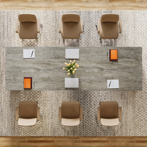 Ebern Designs 7 FT Extra Long Conference Table, 86-Inch Office Meeting ...