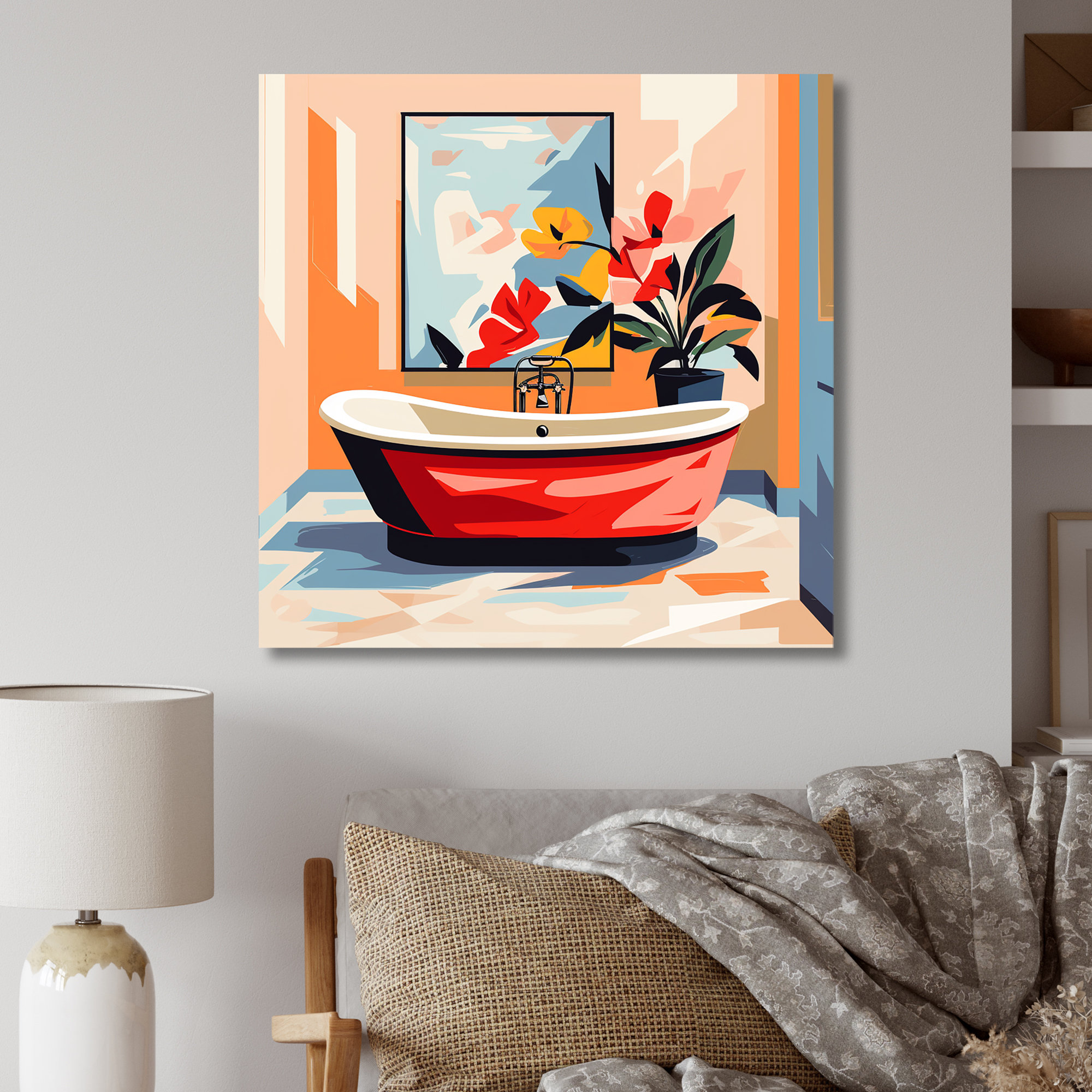 Ivy Bronx Bathroom Floral Serenity III - Bathroom Metal Wall Art | Wayfair