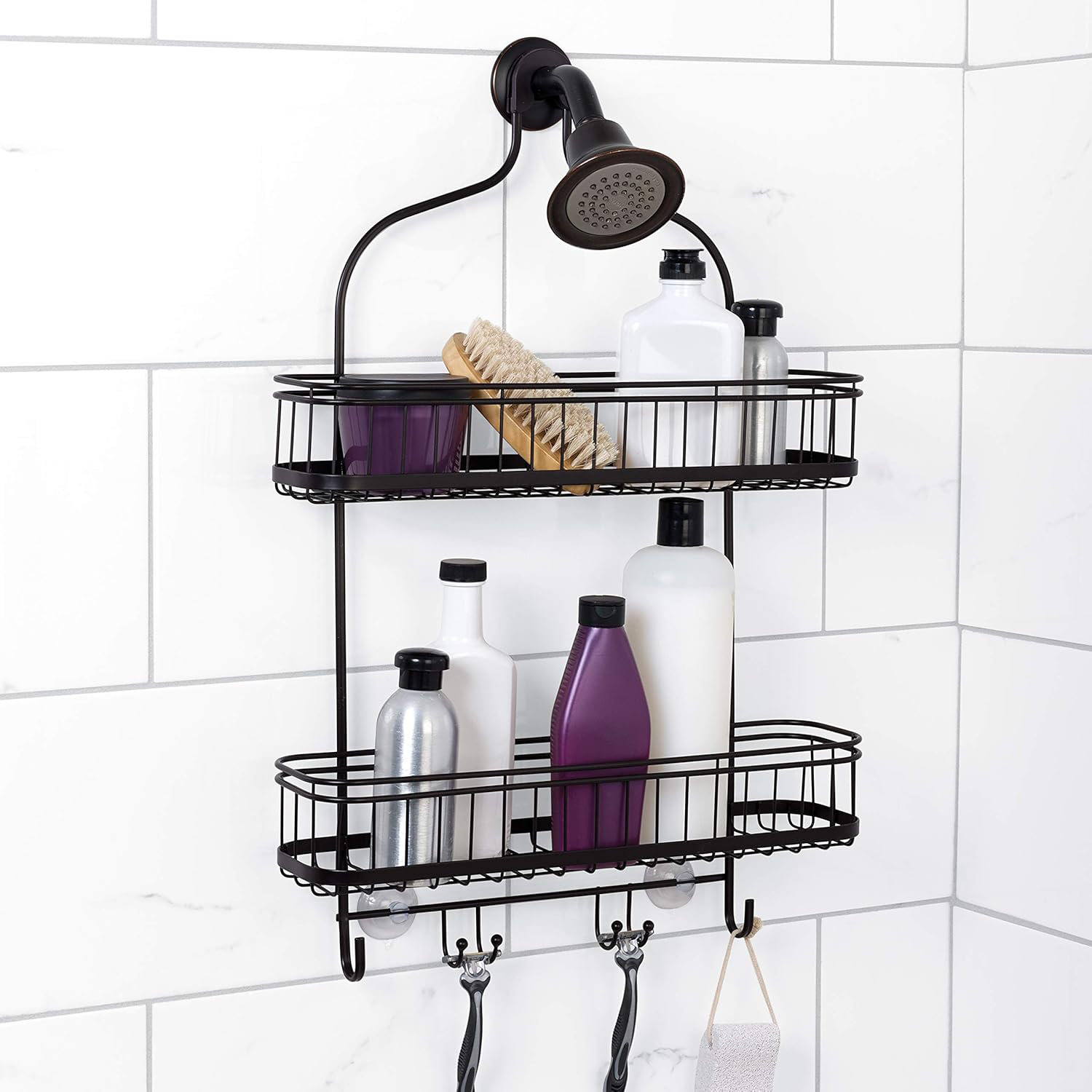 Rebrilliant Shower Caddy Hanging Bathroom Organizer, Steel Shower Rack ...