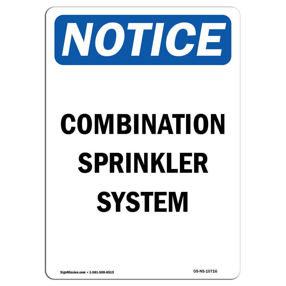 SignMission Osha Notice - Combination Sprinkler System Sign - Wayfair ...