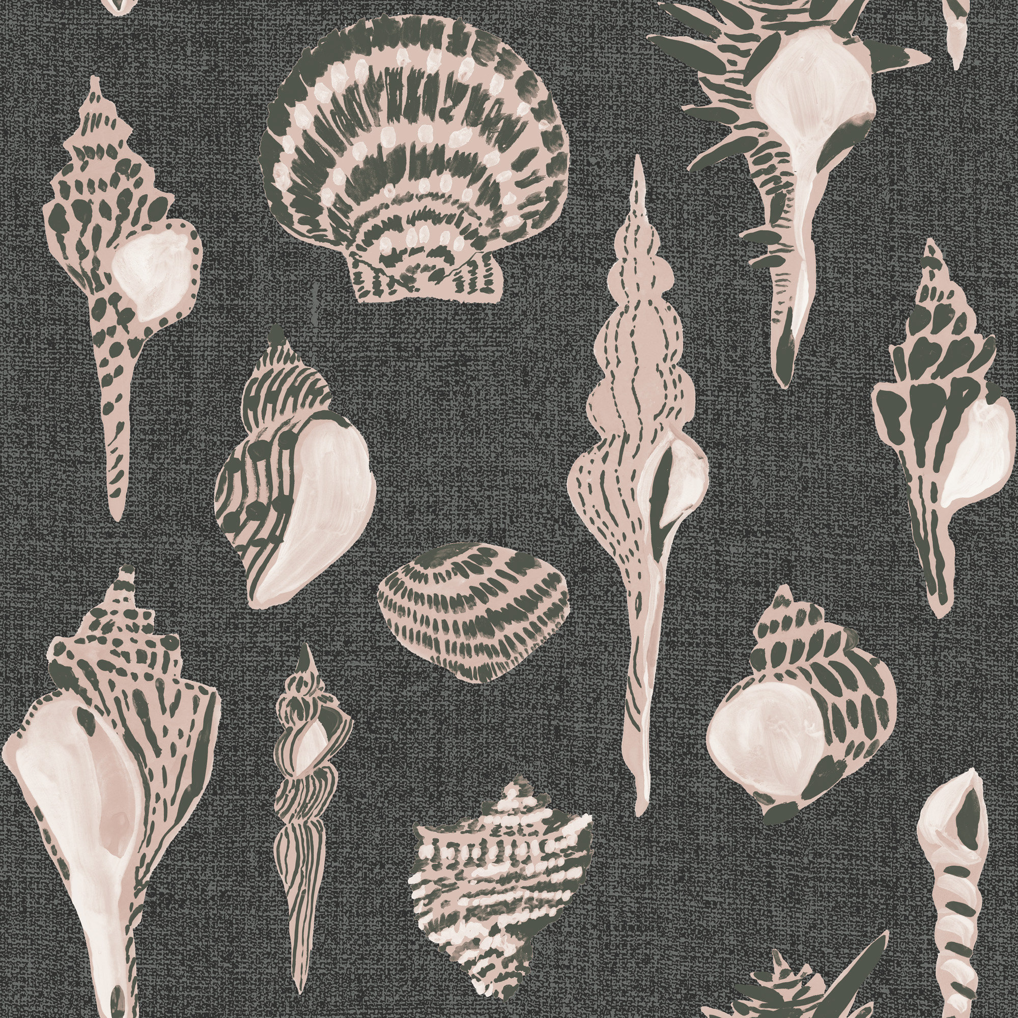 Mitchell Black Sullivan’s Island Shells Serene Wallpaper by Megan ...