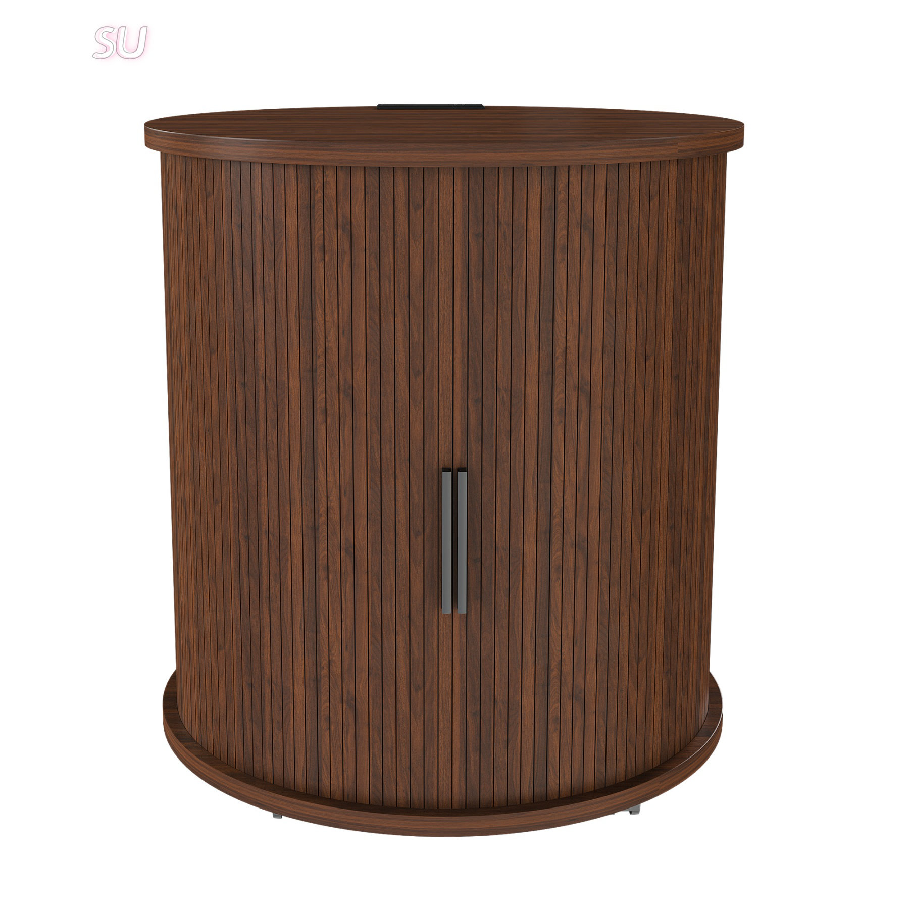Bay Isle Home™ Mid Century Modern Cylinder End Table With Built-In ...