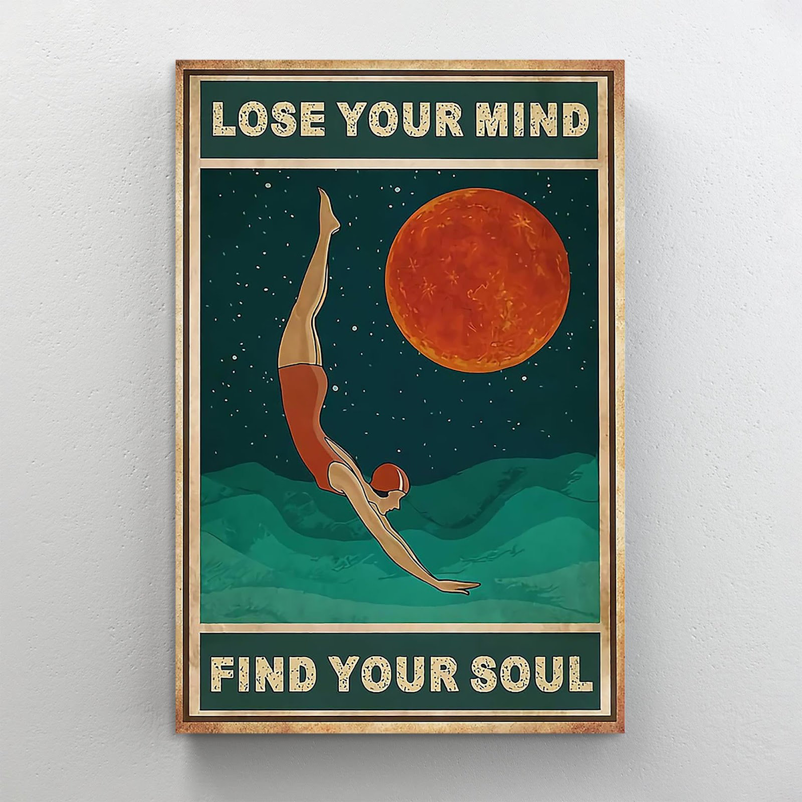 Trinx Swimming Lose Your Mind Find Your Soul - Wrapped Canvas Graphic ...