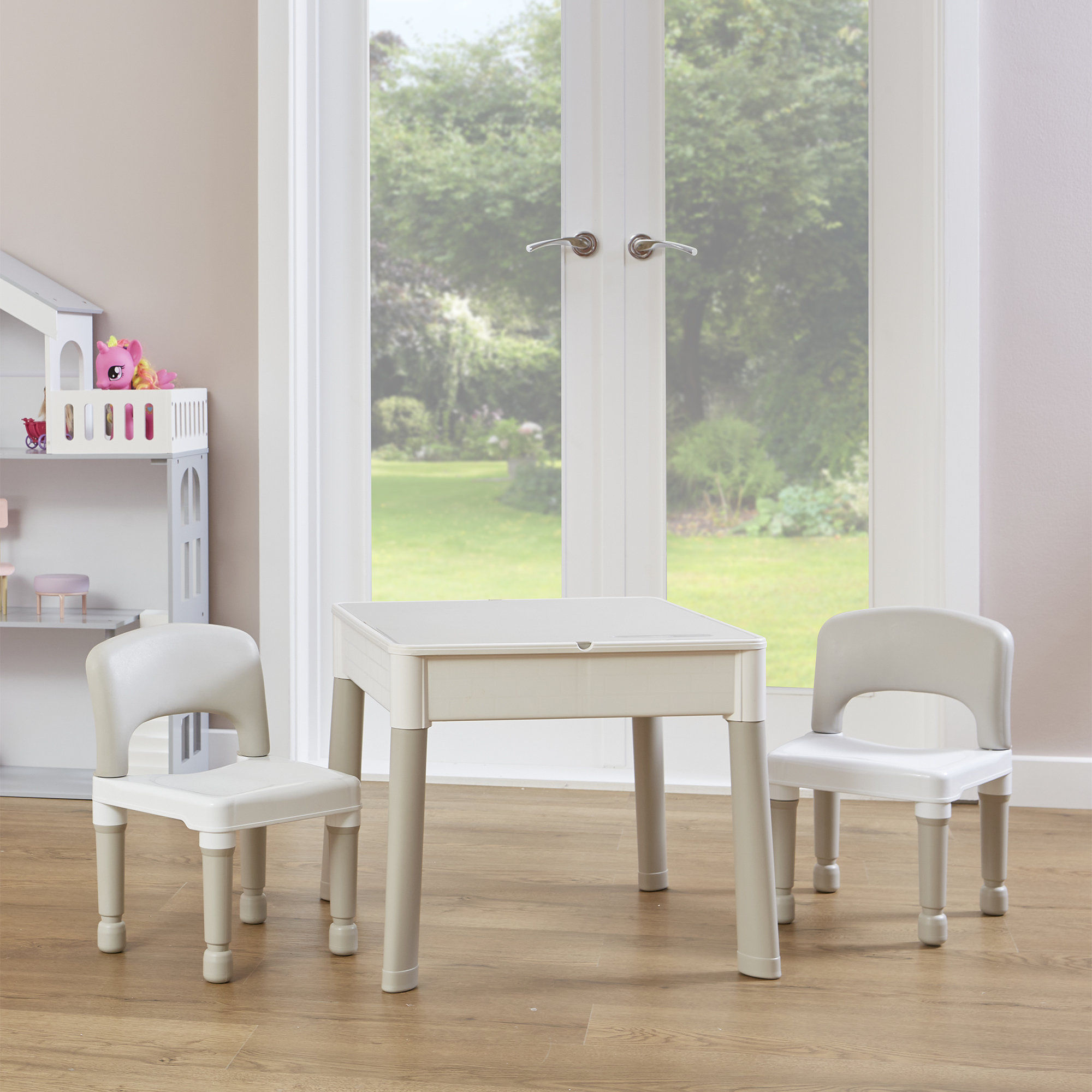 Liberty House Toys Kids 3 Piece Square Play Table and Chair Set ...