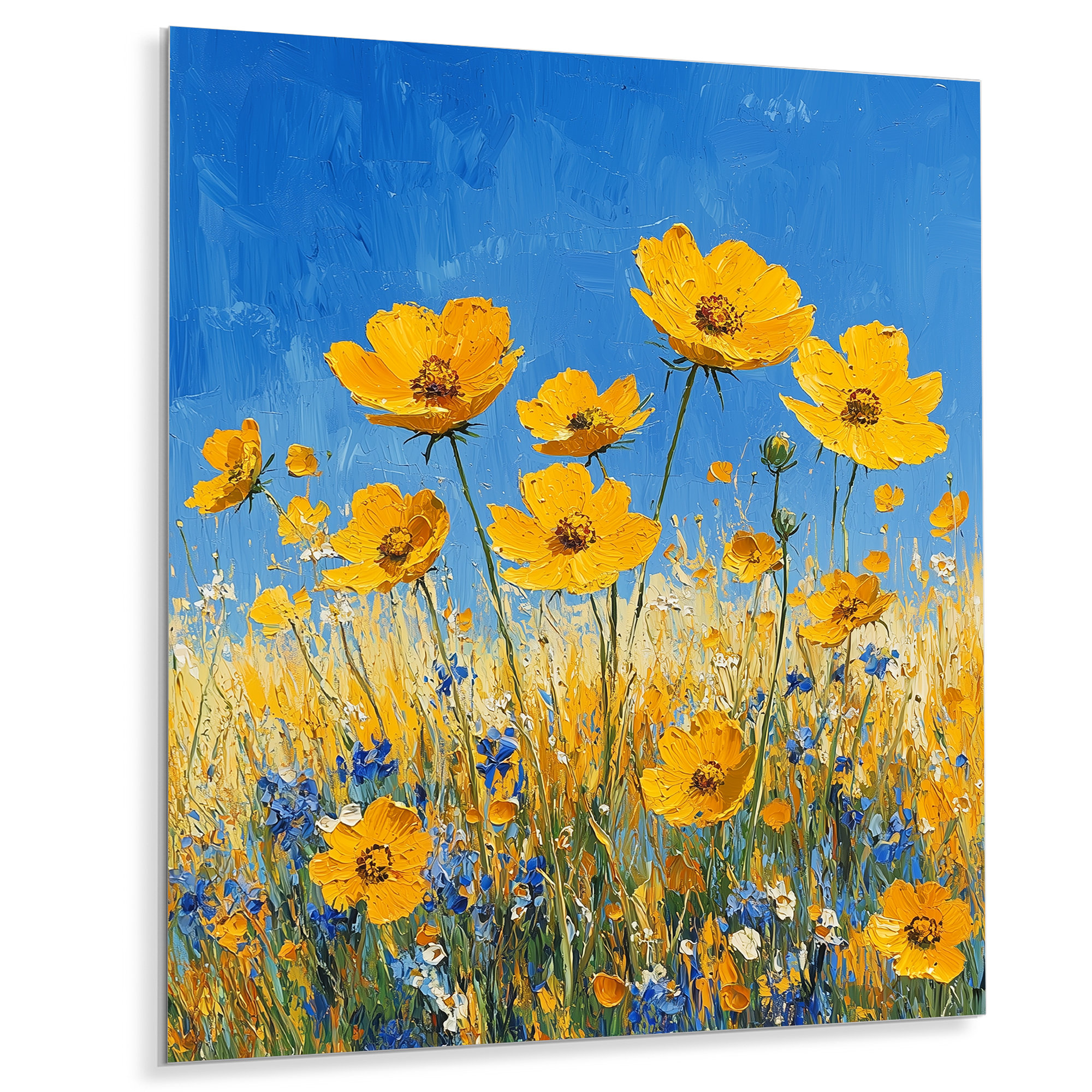 George Oliver Yellow Daylight Joy Wildflowers IV - Wildflowers Metal ...