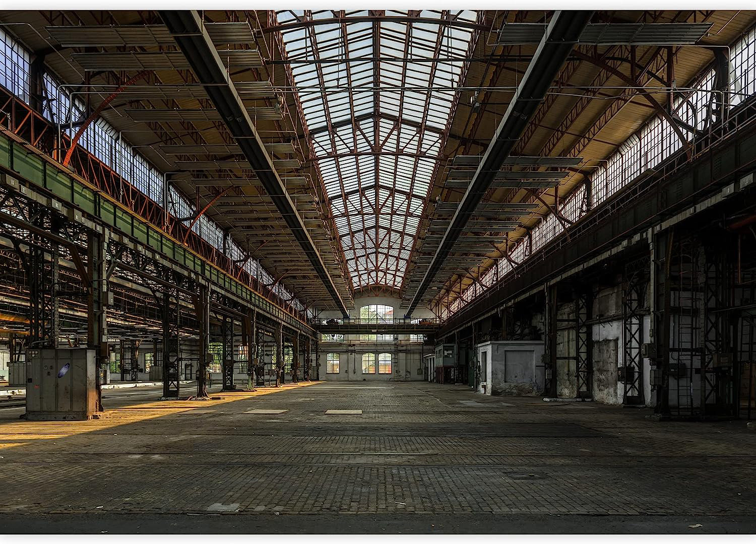 IDEA4WALL Industrial Interior of an Old Factory Building Paintable Wall ...