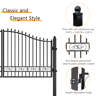 SIMPOL HOME Driveway Gate, Dual Swing driveway gates, Floral Pattern ...
