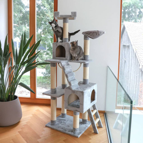 Archie & Oscar Snell Kerbl Cat Scratching Post Square 178 cm Light Grey ...