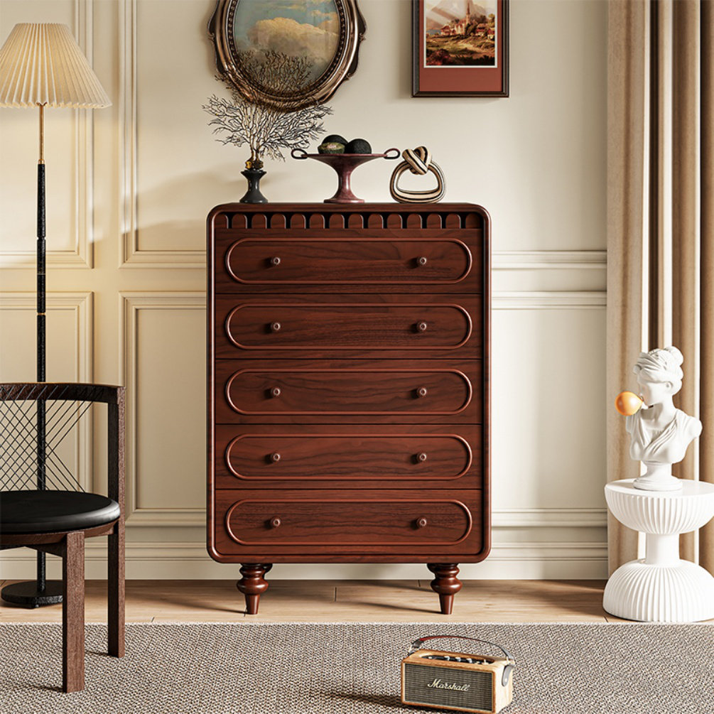 Dream cabinet Retro All Solid Wood Entrance Cabinet Solid Wood Accent ...