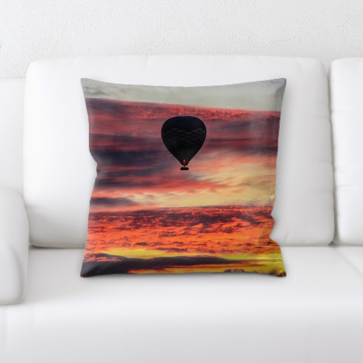 Ebern Designs Laughlin Hot Air Balloon Throw Pillow | Wayfair