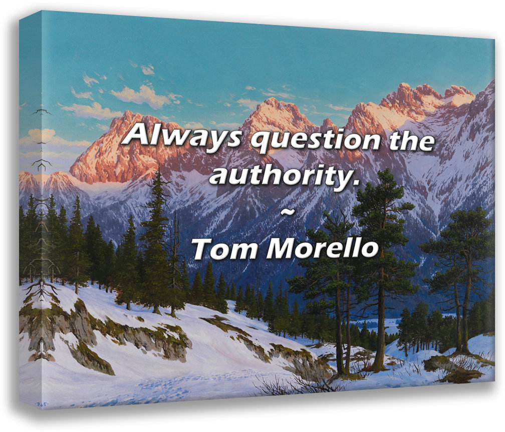 Trinx Tom Morello Quote: Always question the authority. | Wayfair