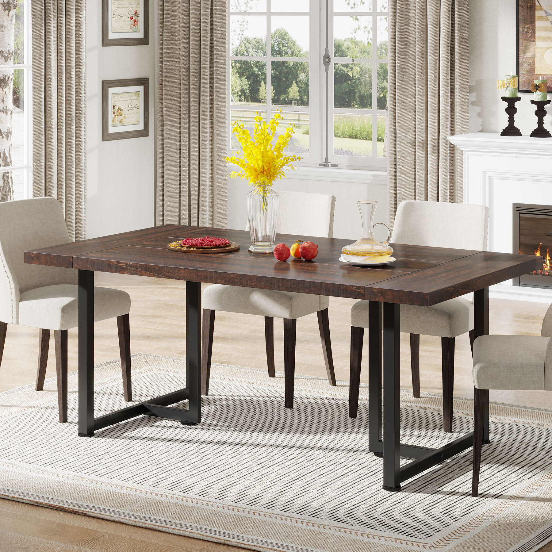 17 Stories Eastway 70.86" Dining Table & Reviews - Wayfair Canada