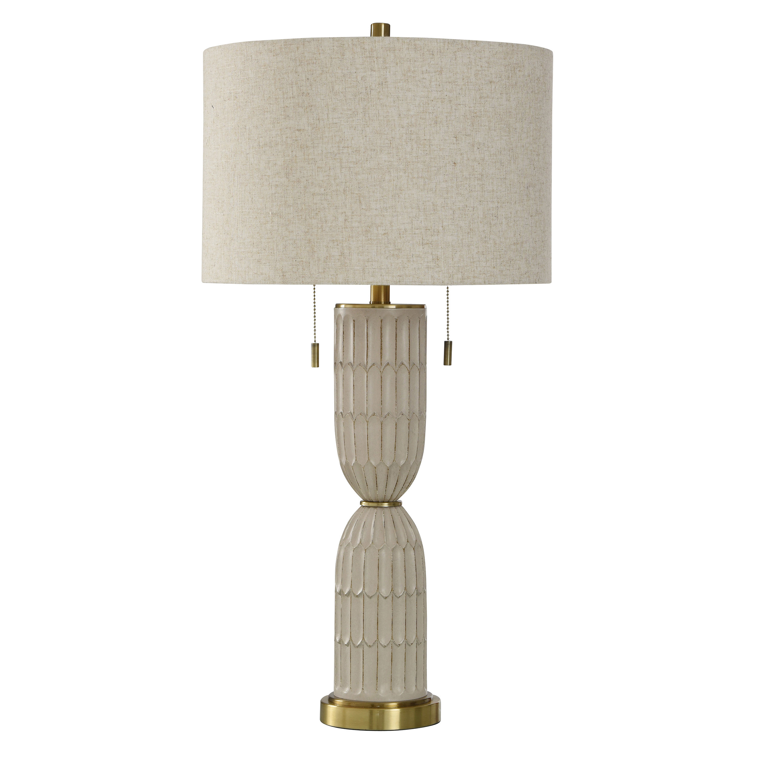 StyleCraft Home Transitional Twin Pull Table Lamp - Solstice Cream ...