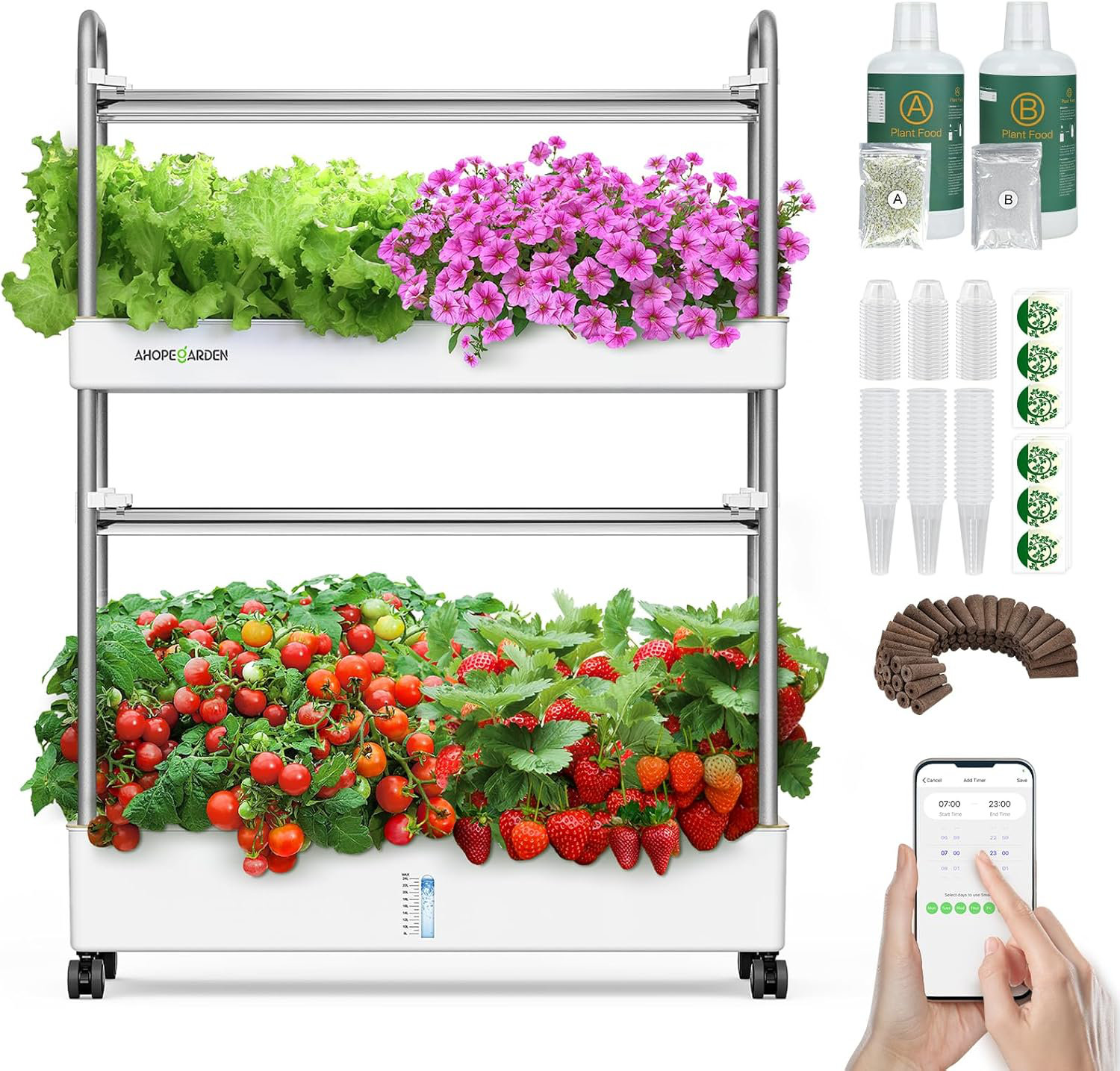 AGROTECH AVS Indoor Garden Hydroponics Growing System Kit: 60 Pods ...