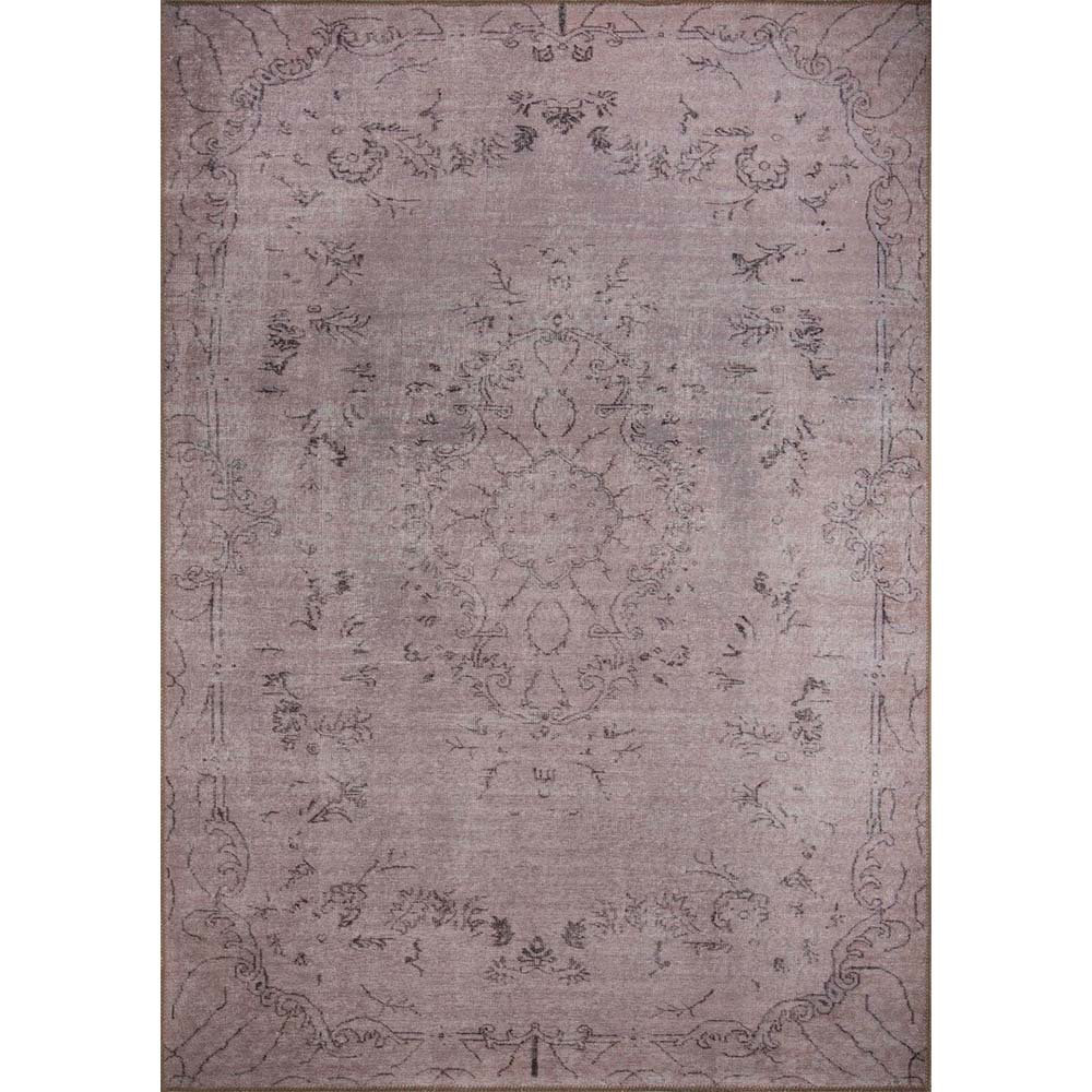 Bungalow Rose Dorian Distressed Pattern Woven Base Decorative Brown Rug ...