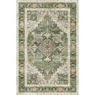 Charlton Home® Washable Area Rugs Boho Floral Living Room Vintage Low ...