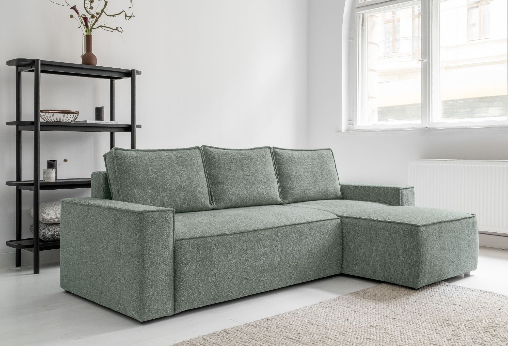 MiuForm Brave Dave 4 seater corner sofa bed chenille | Wayfair.co.uk